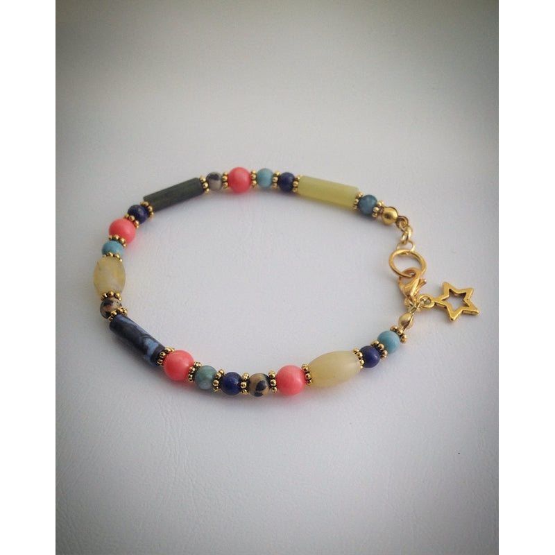 Beaded Bracelet - assorted semi-precious beads | eDgE dEsiGn London