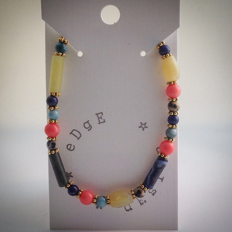 Beaded Bracelet - assorted semi-precious beads | eDgE dEsiGn London
